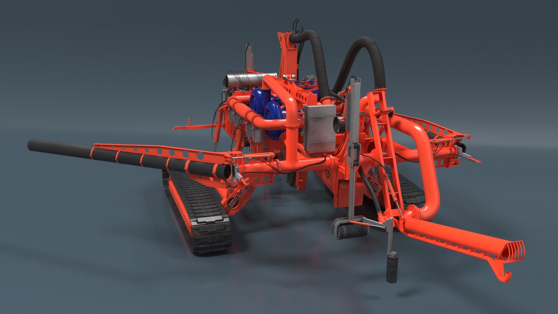 Subsea Pipeline Trencher Rigged 3D - TurboSquid 2310848