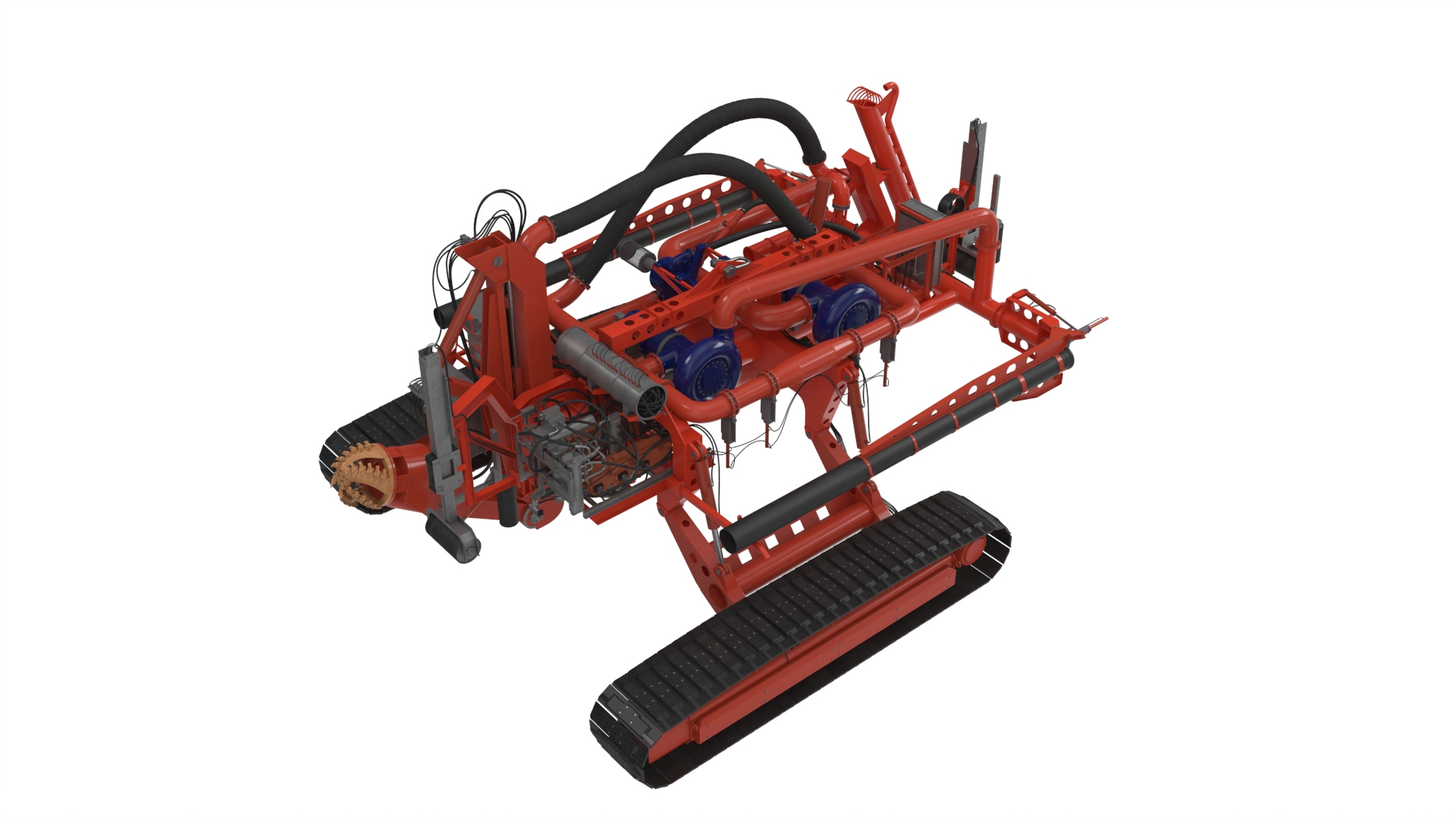 Subsea Pipeline Trencher Rigged 3D - TurboSquid 2310848