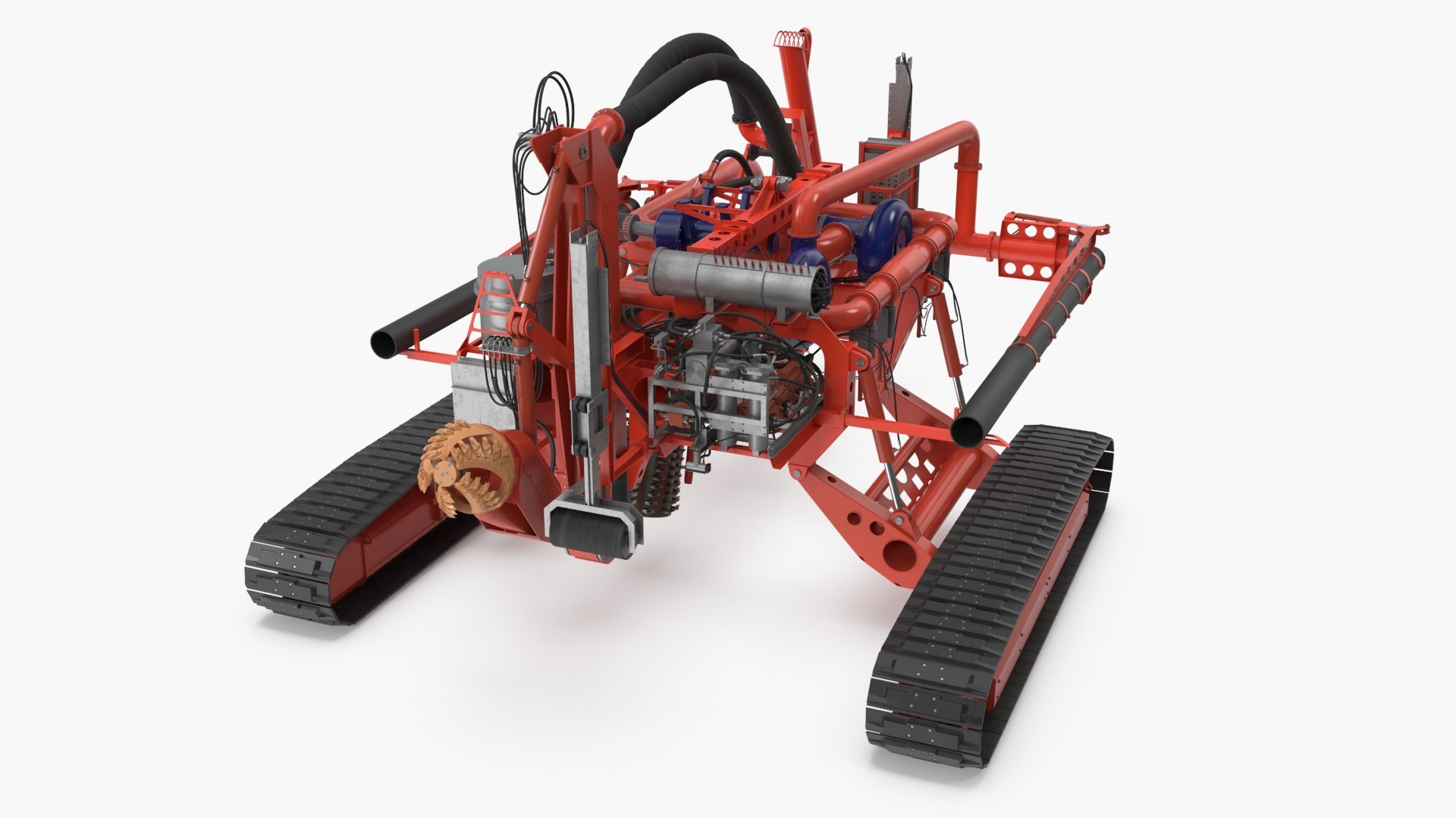 Subsea Pipeline Trencher Rigged 3D - TurboSquid 2310848