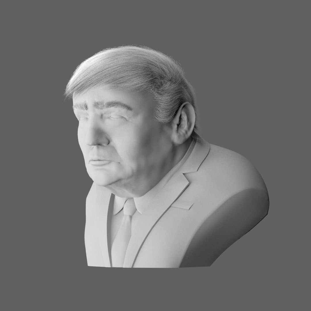 3d model donald trump rigged