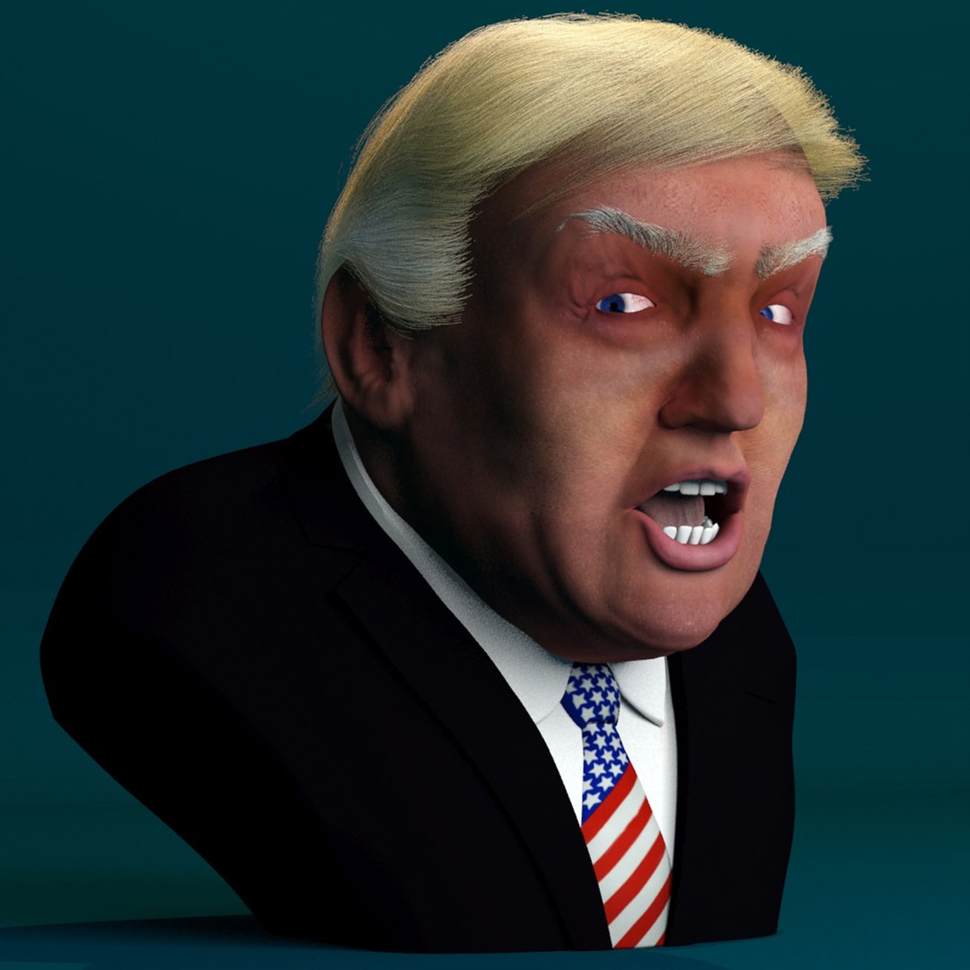 3d model donald trump rigged
