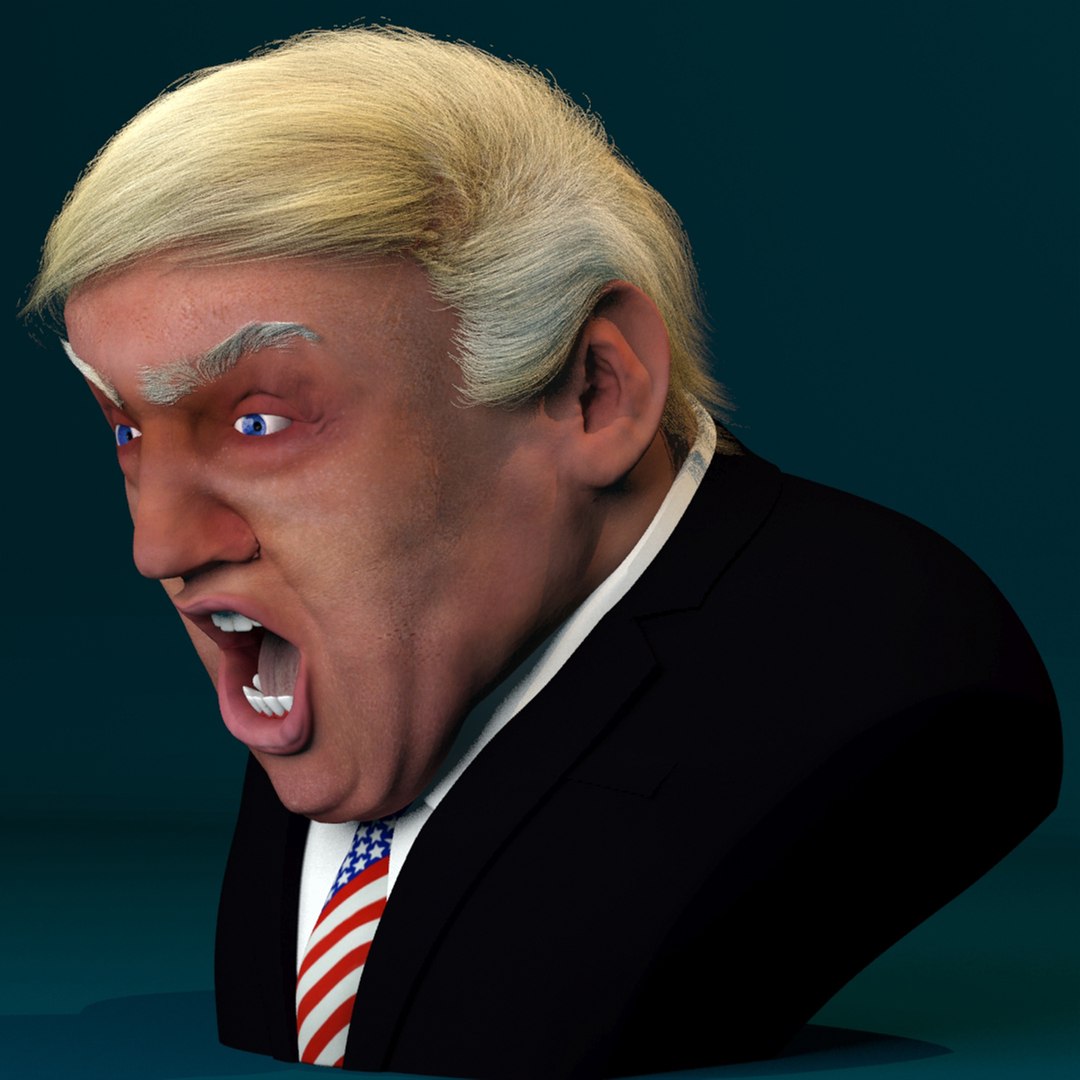 3d model donald trump rigged