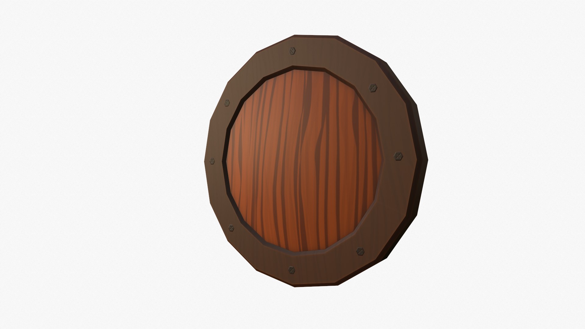 3D Cartoon Wooden Shield - TurboSquid 1901980