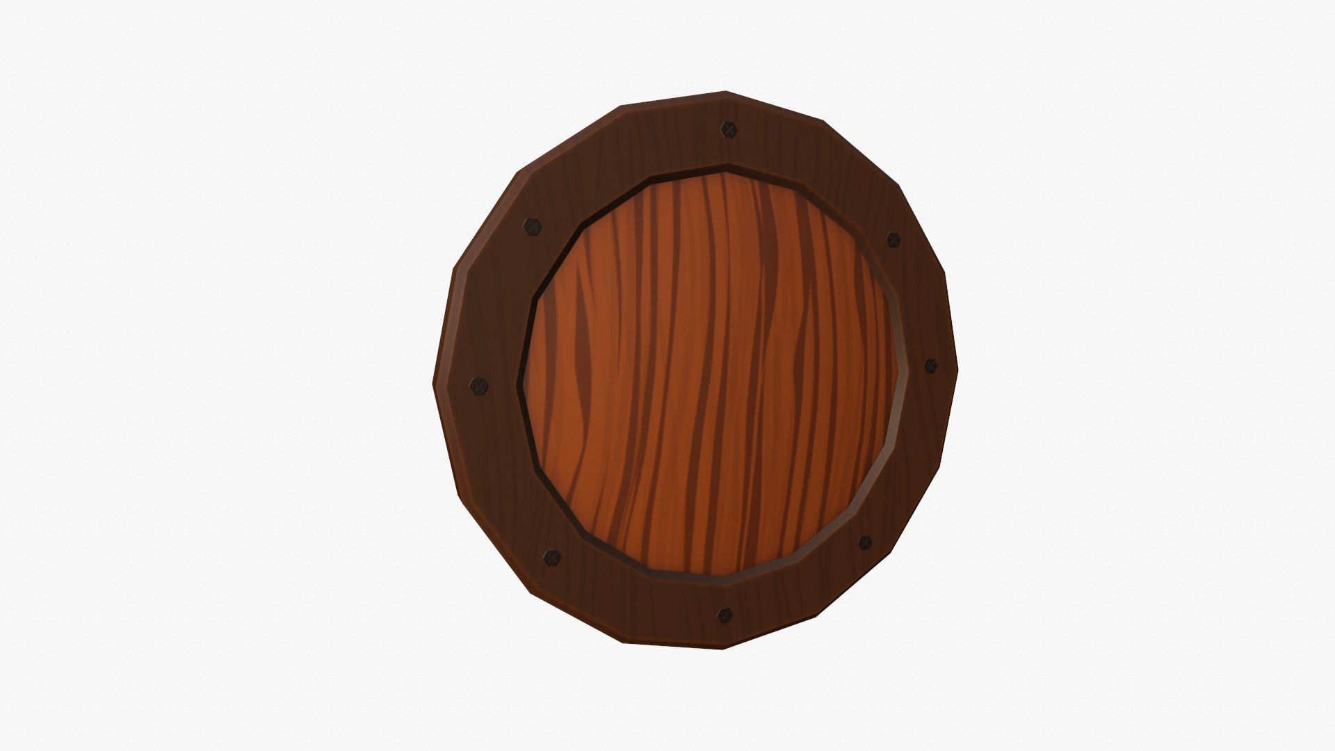 3D Cartoon Wooden Shield - TurboSquid 1901980
