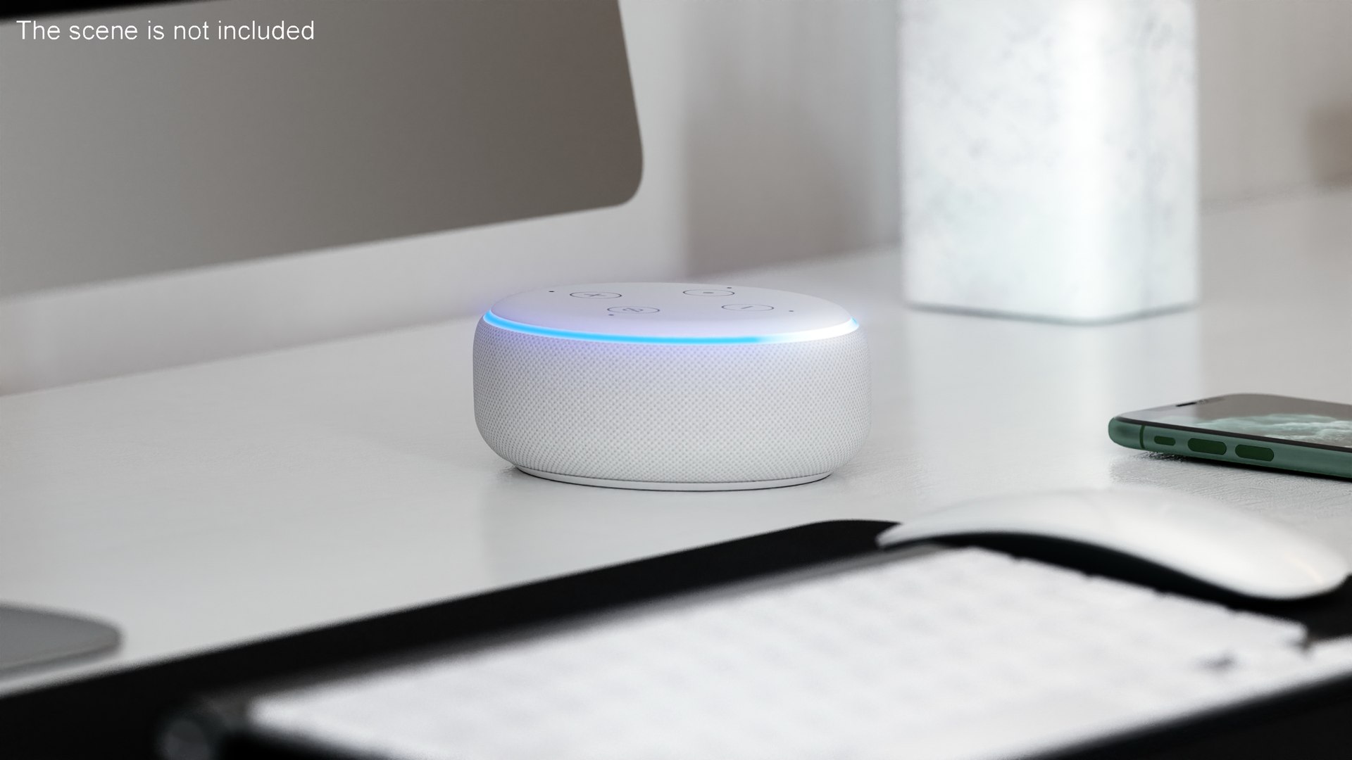 Amazon Echo Dot White Model - TurboSquid 1997459