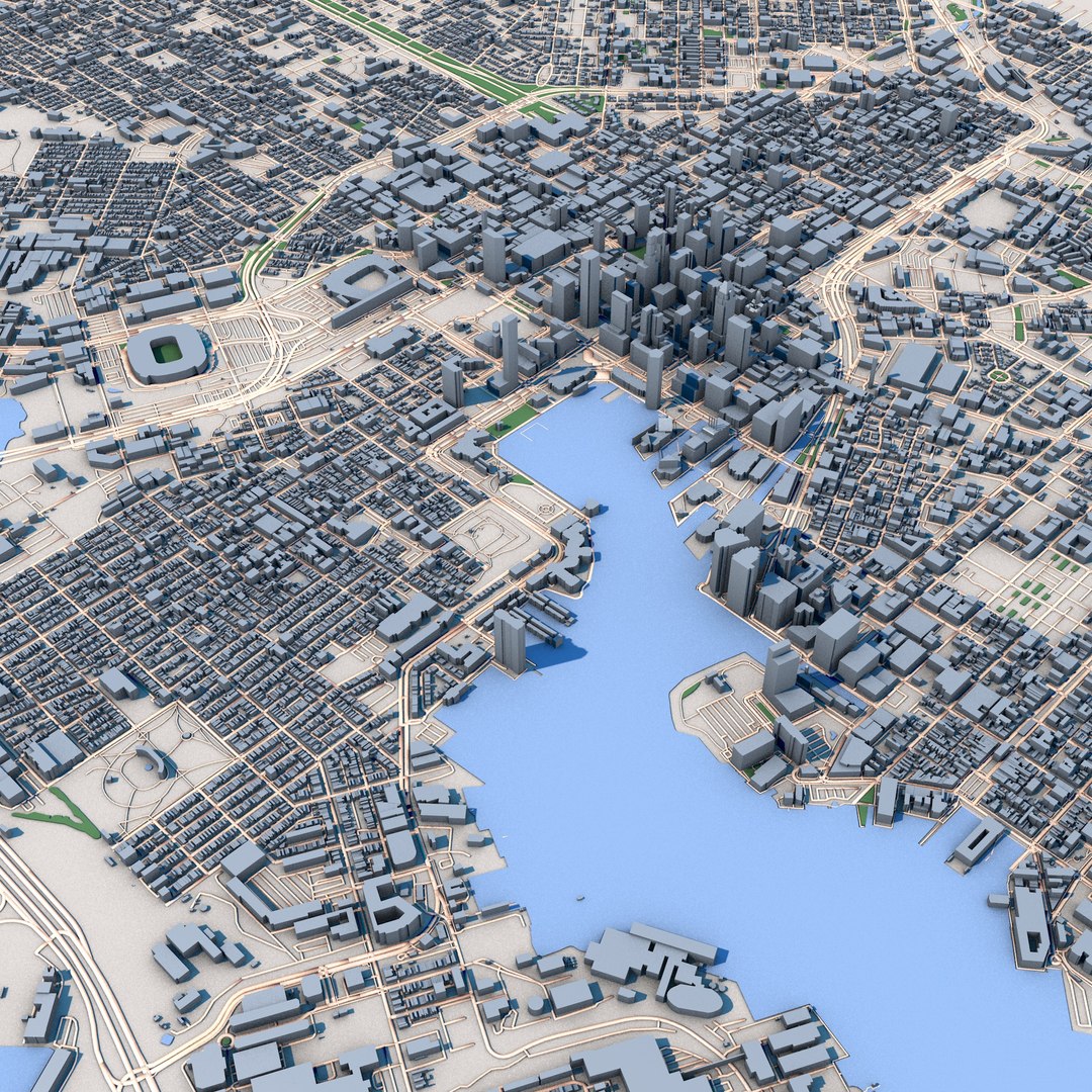 3D Baltimore City Maryland United States Model - TurboSquid 2308029