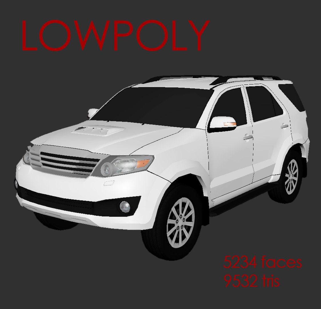 Toyota Fortuner 2012 3D Model - TurboSquid 1523227