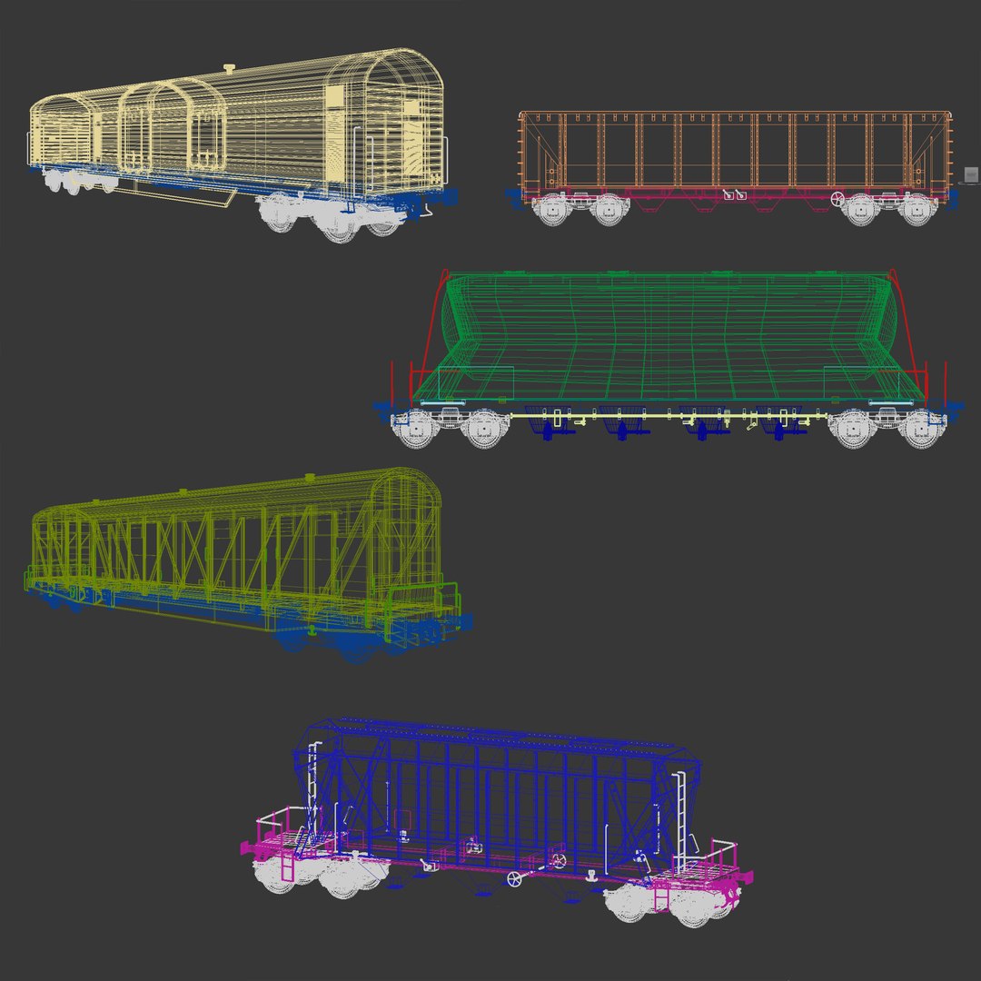 Wagons Pack 3D - TurboSquid 2007495