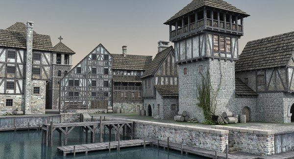 Medieval port 3D | 1144332 | TurboSquid