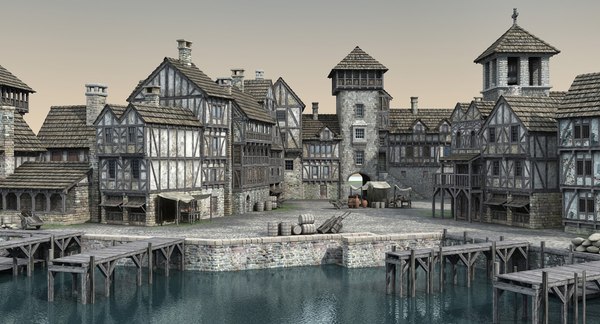 Medieval port 3D | 1144332 | TurboSquid