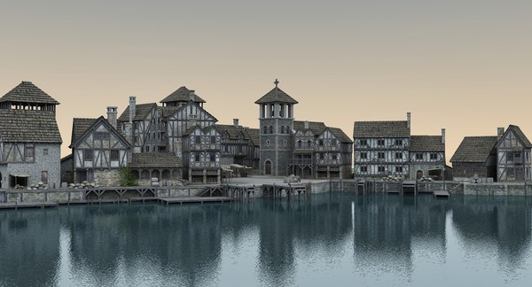 Medieval port 3D | 1144332 | TurboSquid