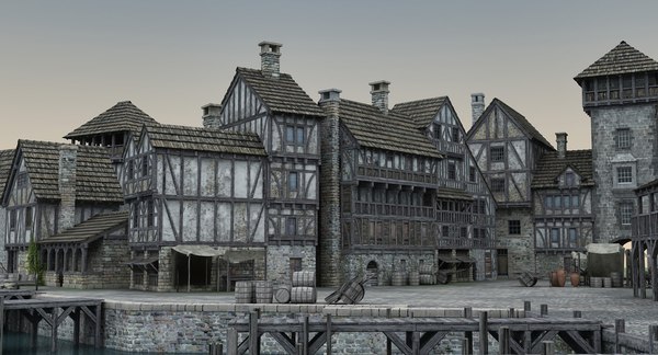 Medieval port 3D | 1144332 | TurboSquid