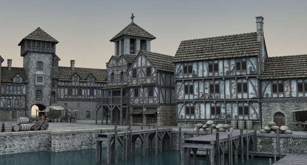 Medieval port 3D | 1144332 | TurboSquid