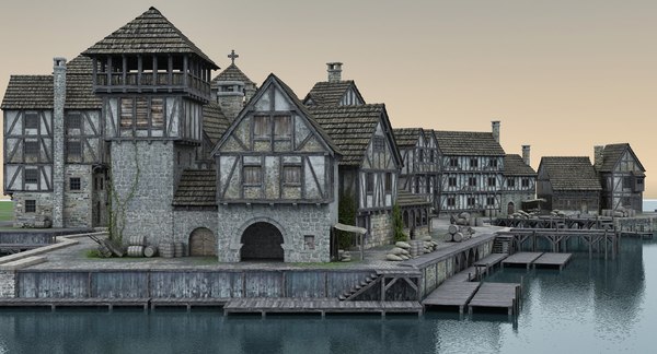 Medieval port 3D | 1144332 | TurboSquid