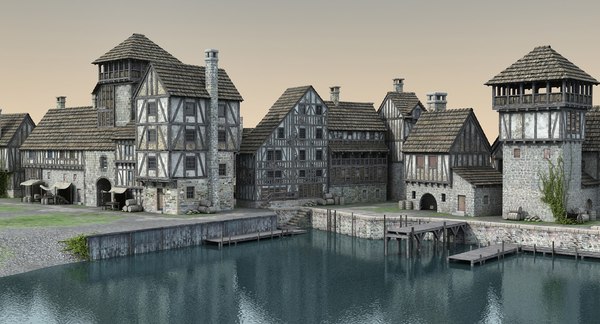 Medieval port 3D | 1144332 | TurboSquid