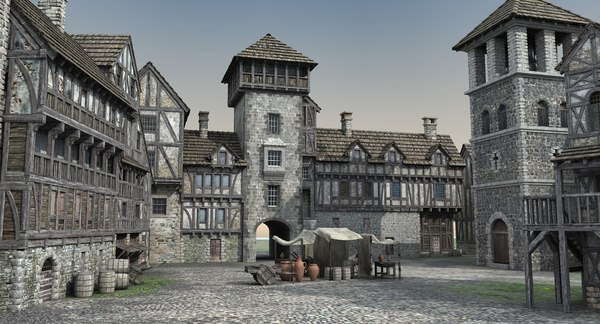 Medieval port 3D | 1144332 | TurboSquid