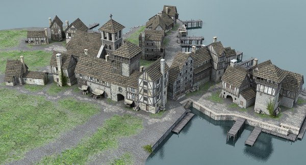 Medieval port 3D | 1144332 | TurboSquid