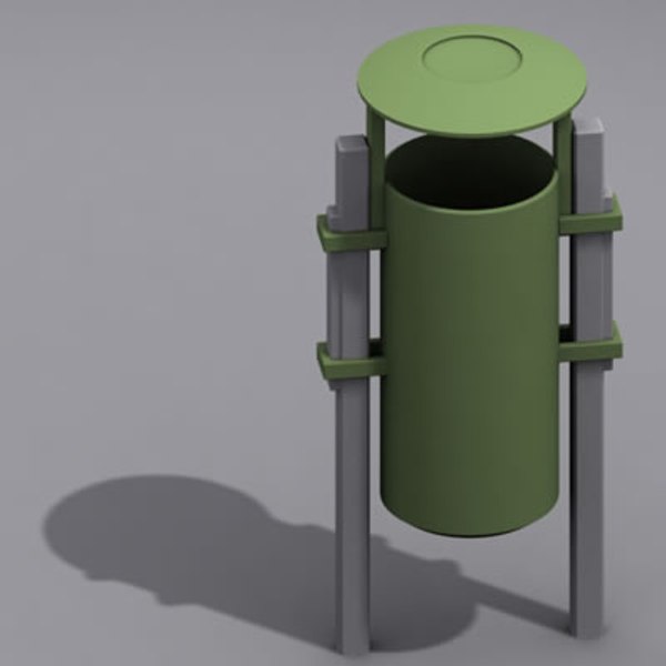 dustbin bin 3d max
