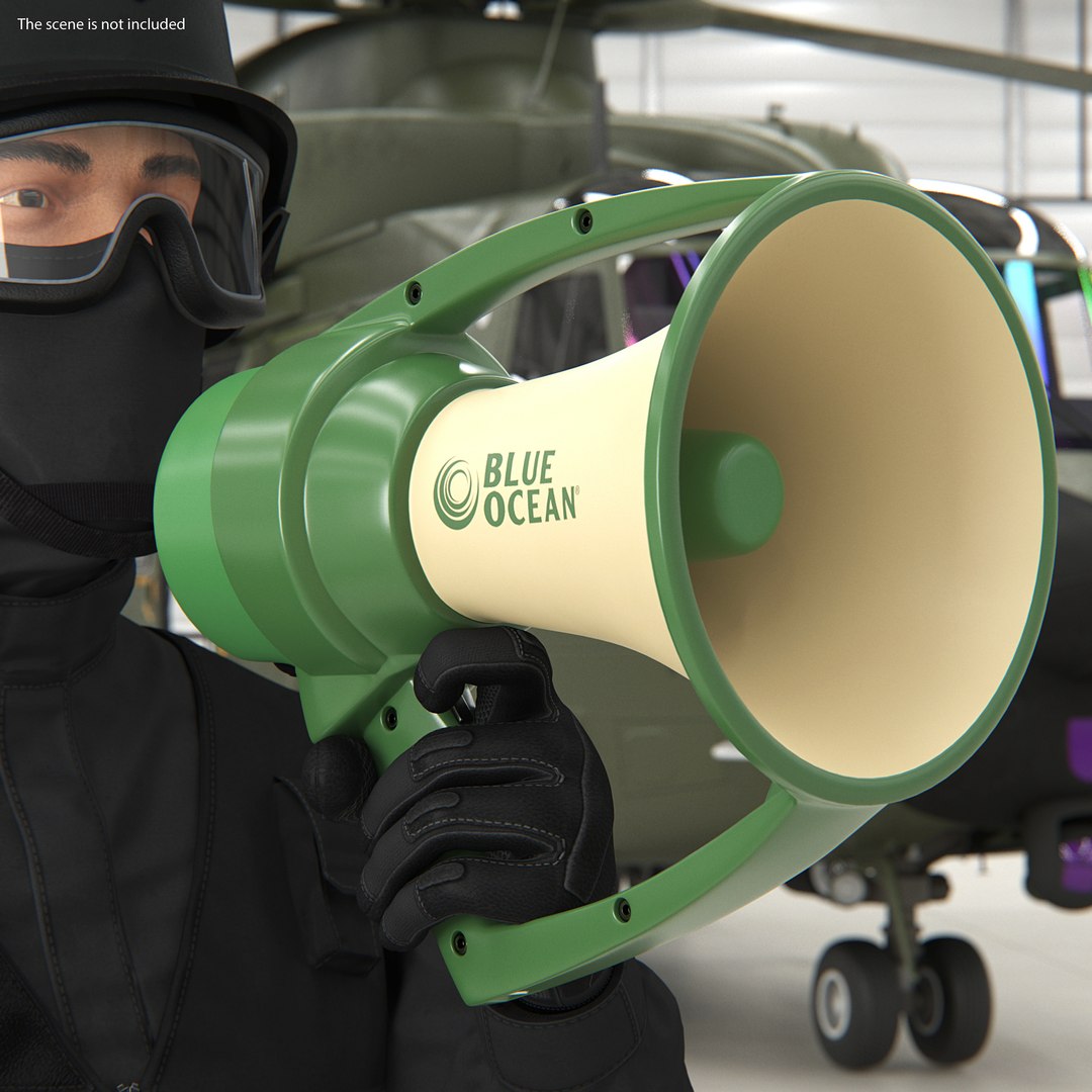 Blue Ocean Rugged Megaphone Model - TurboSquid 1631504