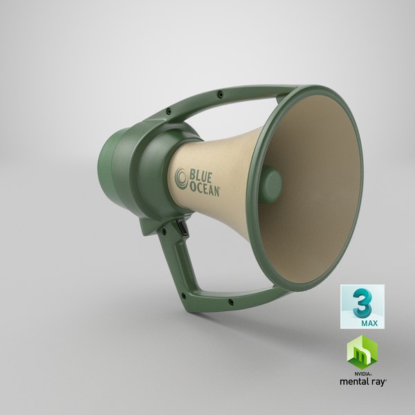 Blue ocean rugged megaphone model - TurboSquid 1631504