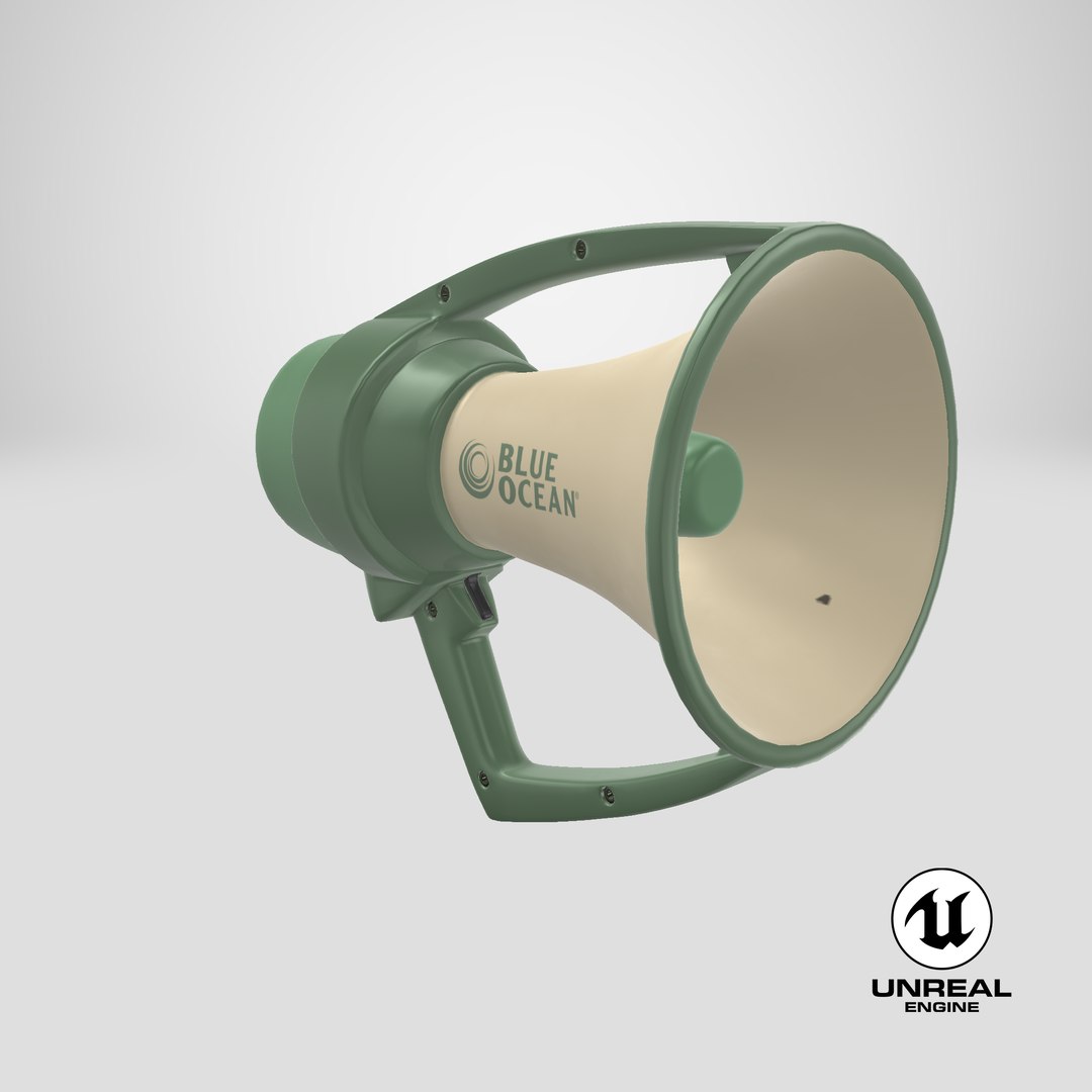 Blue ocean rugged megaphone model - TurboSquid 1631504