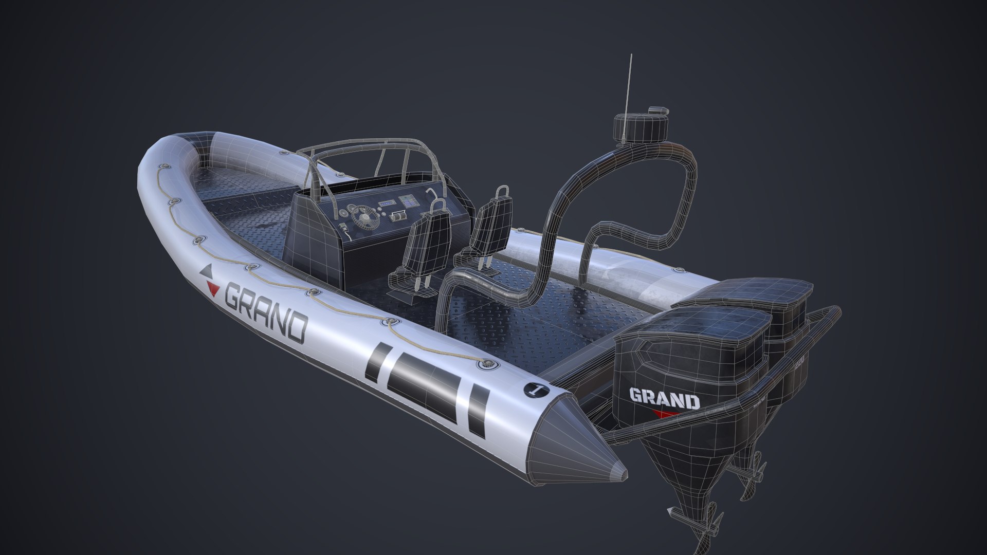 3D Grand Dinghy Boat Model - TurboSquid 1794295