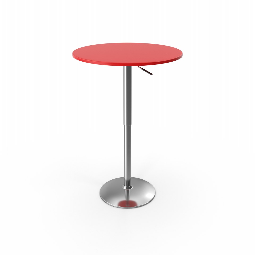 3D Red Bar Table Model - TurboSquid 1845391