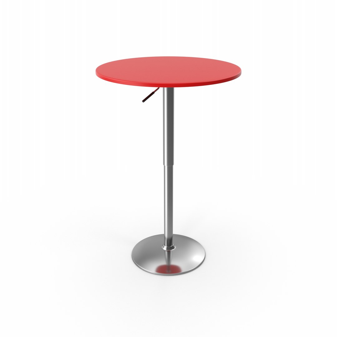 3D Red Bar Table Model - TurboSquid 1845391