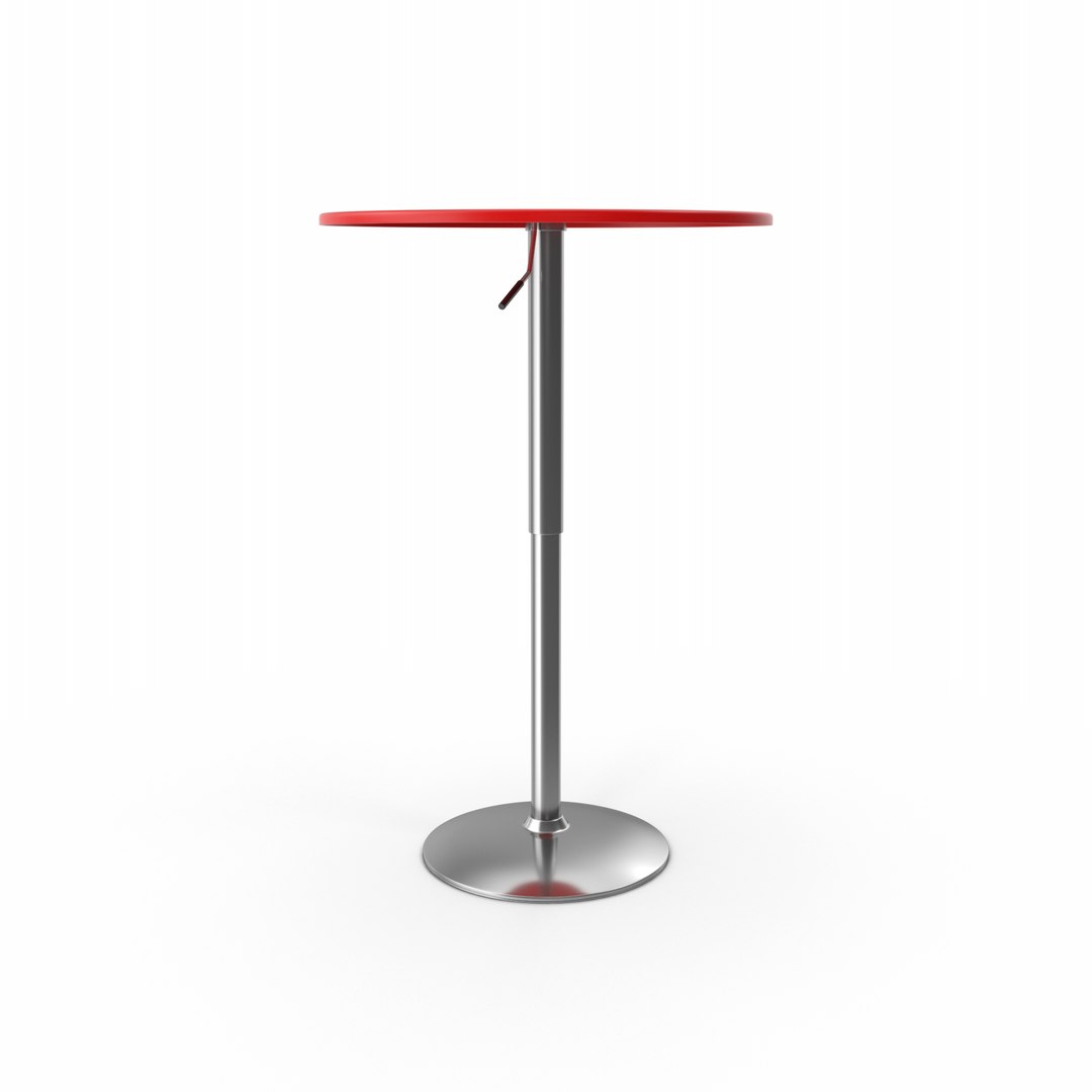 3D Red Bar Table Model - TurboSquid 1845391
