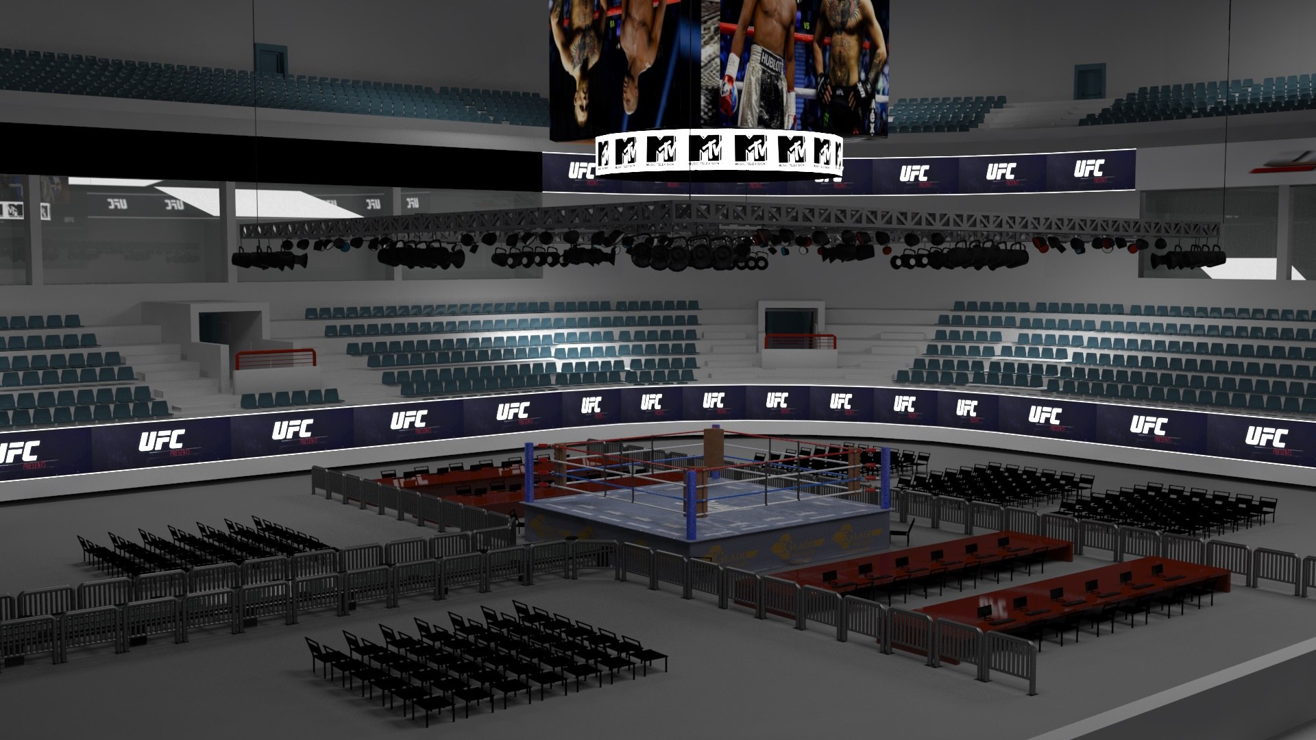 Boxing Stadium and Locker Room 3D - TurboSquid 1755237