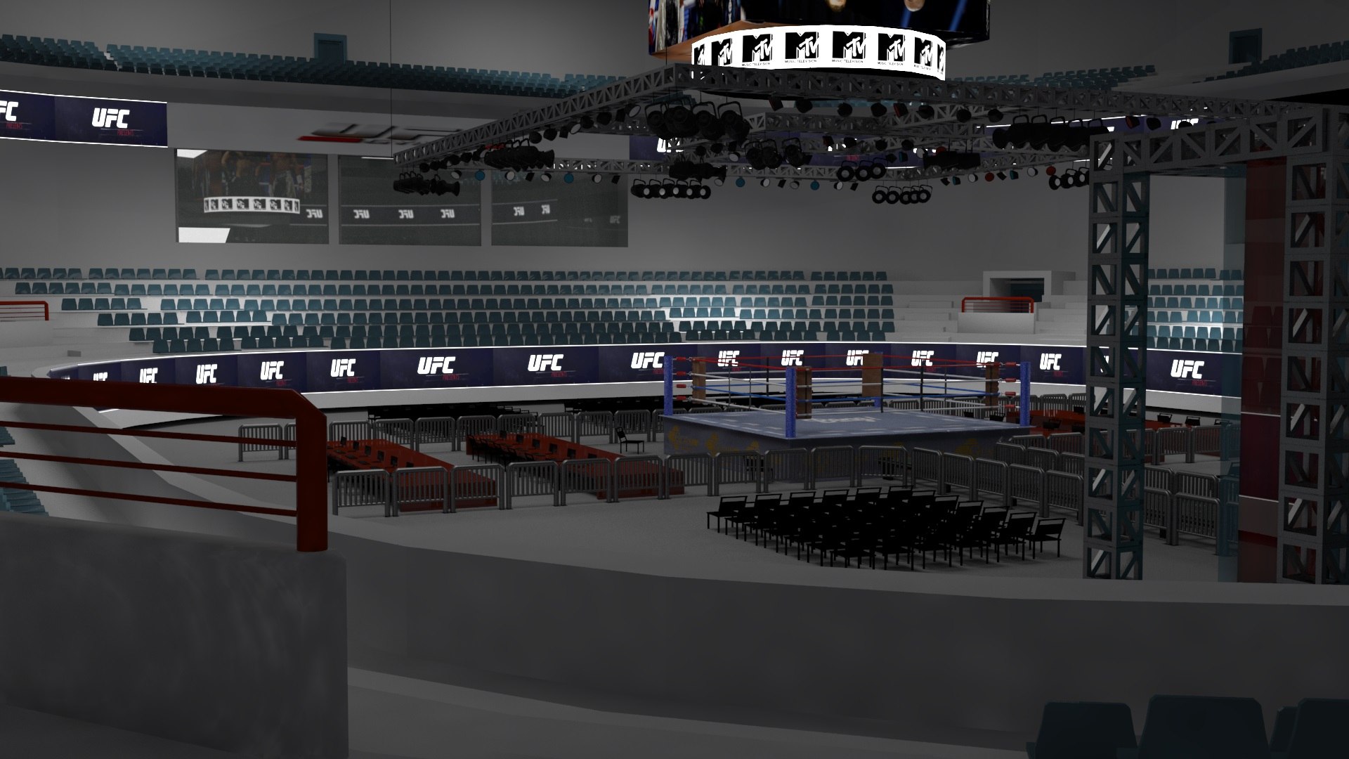 Boxing Stadium and Locker Room 3D - TurboSquid 1755237