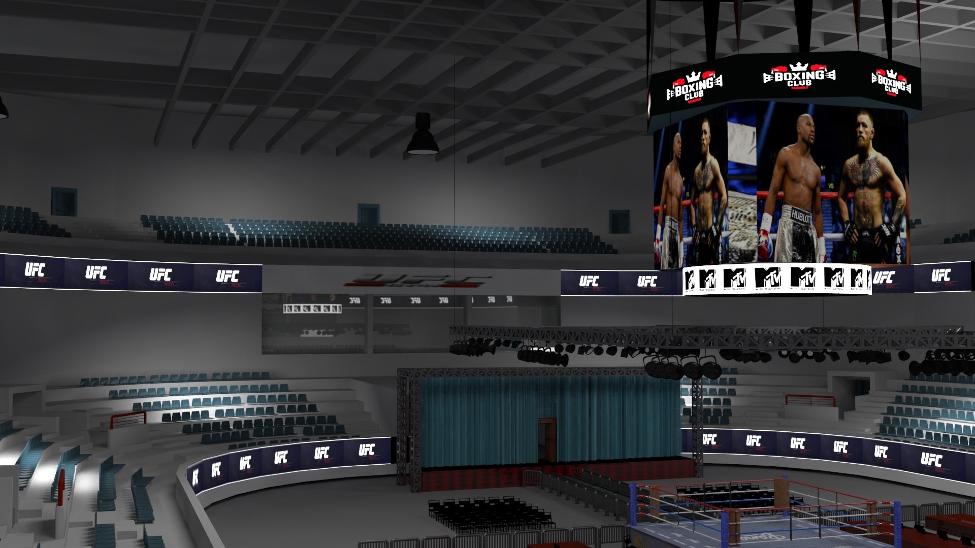 Boxing Stadium and Locker Room 3D - TurboSquid 1755237