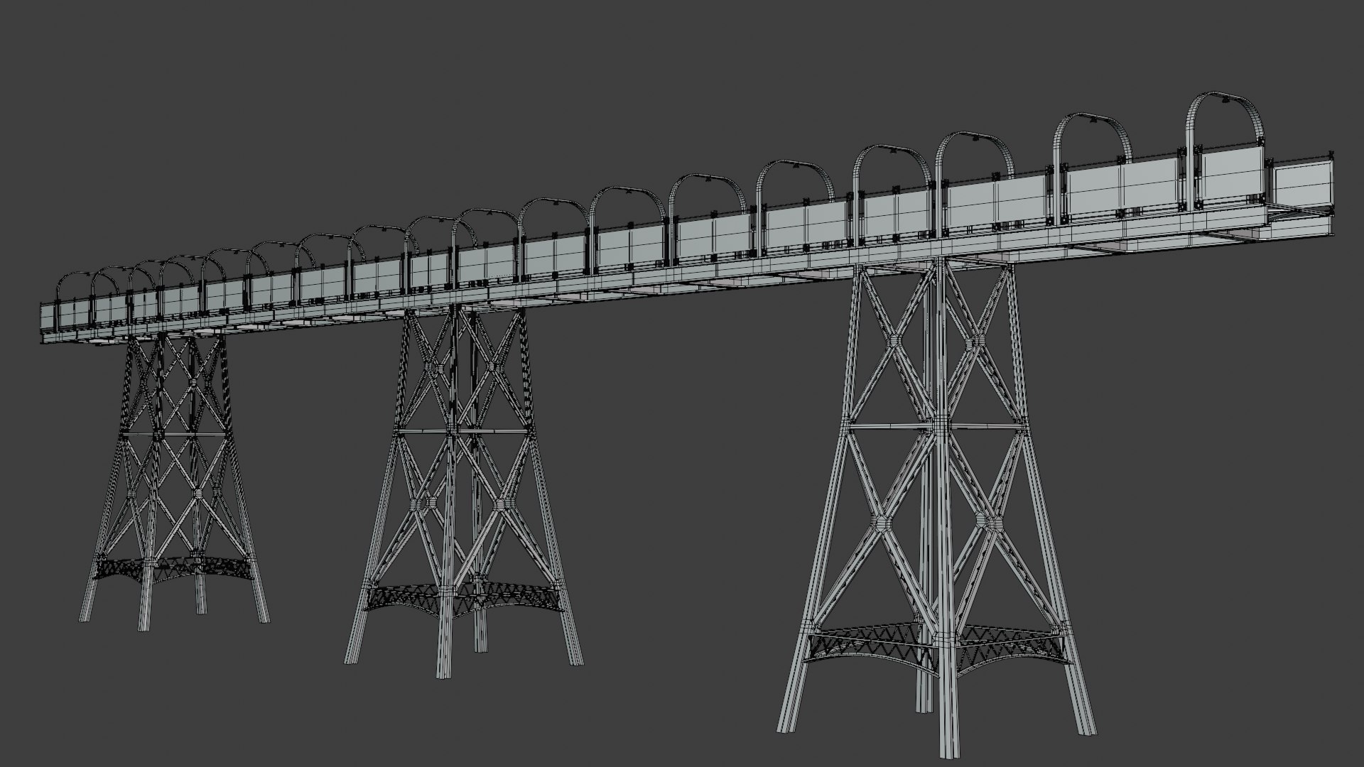 3D Pedestrian And Pipeline Bridges Model - TurboSquid 2252920