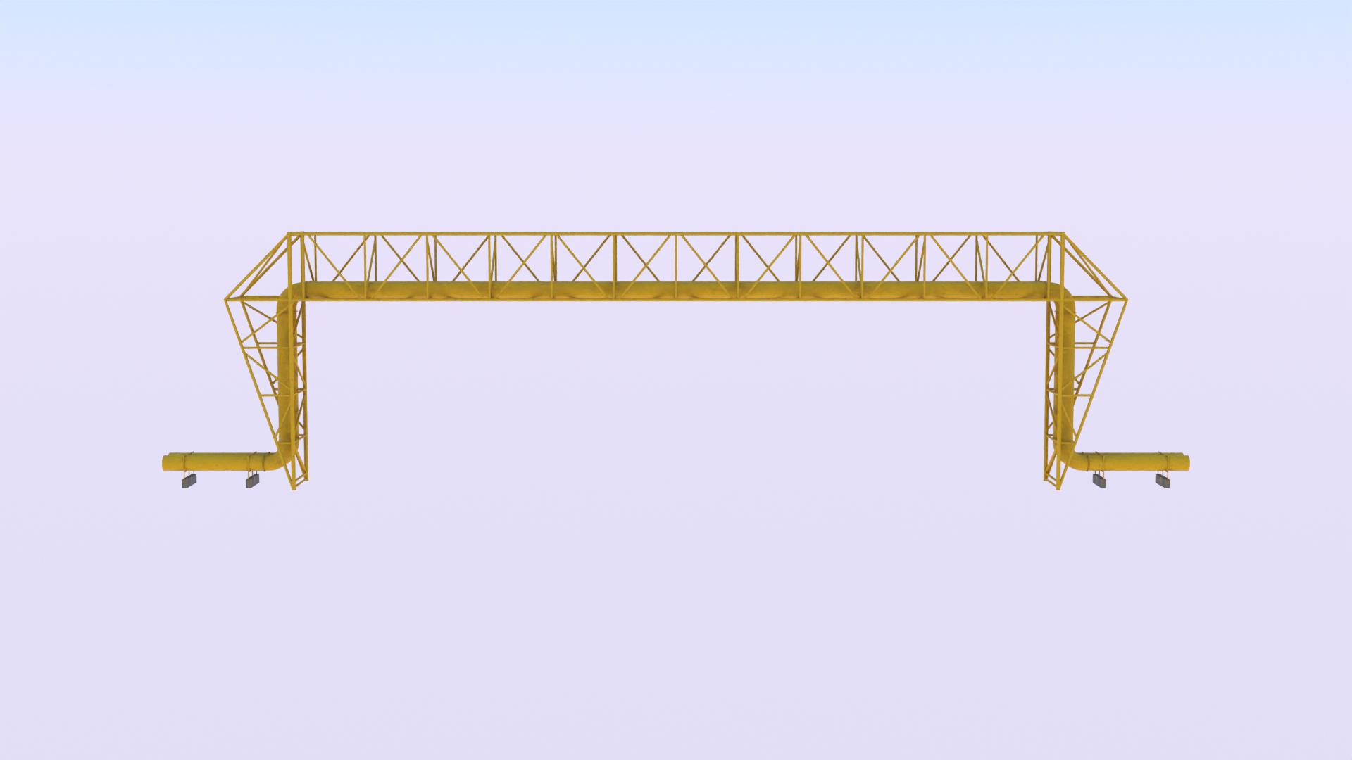3D Pedestrian And Pipeline Bridges Model - TurboSquid 2252920