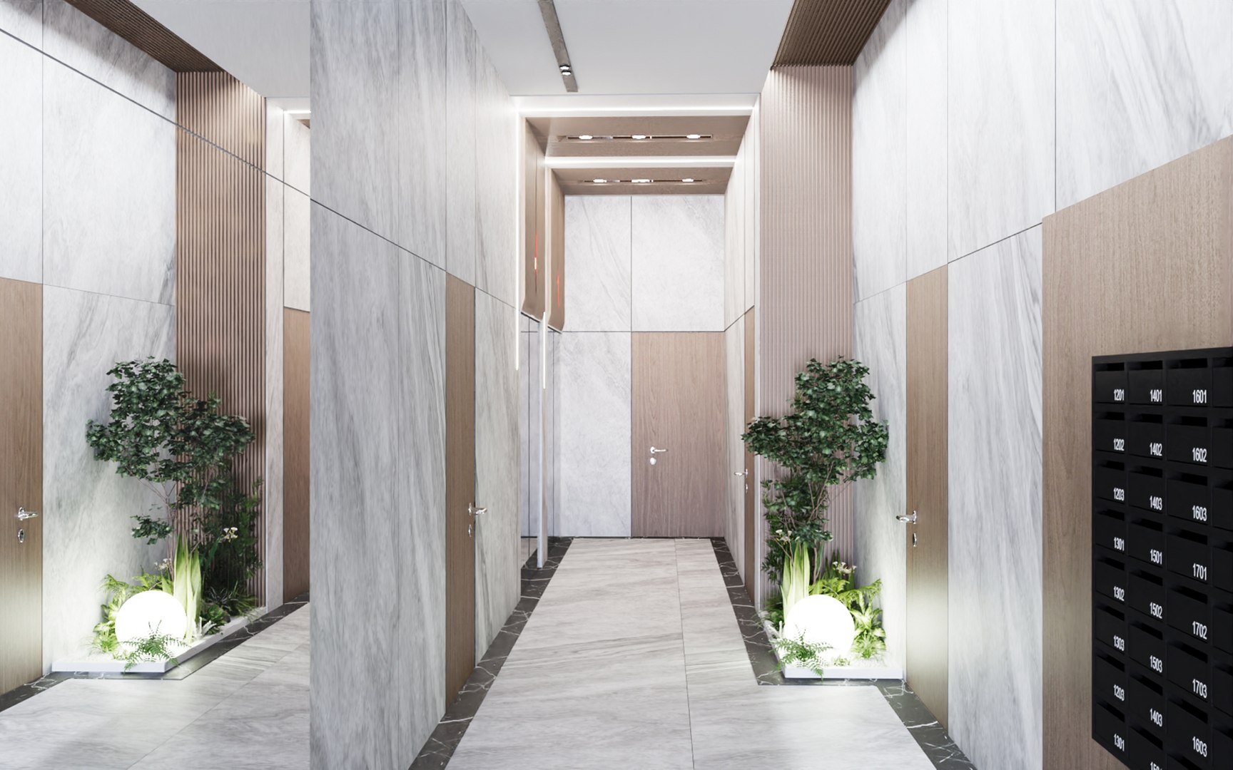 3D Model Modern Building Entrance Corridor Realistic Interior 3D Model ...