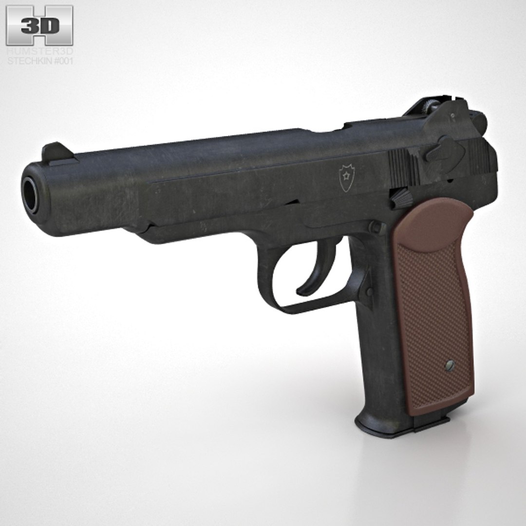 Stechkin pistol automatic 3D - TurboSquid 1260402