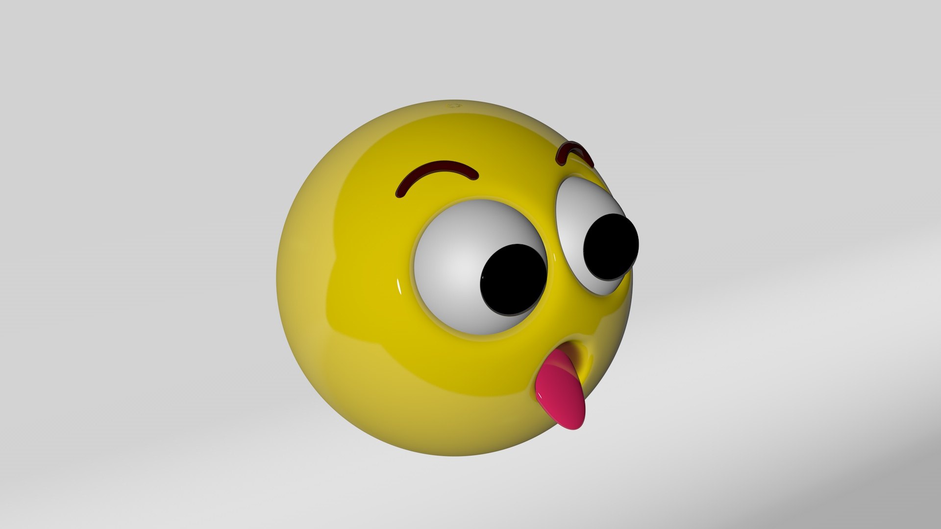 3D Emoji Flushed Face with tongue model 3D model - TurboSquid 1789716