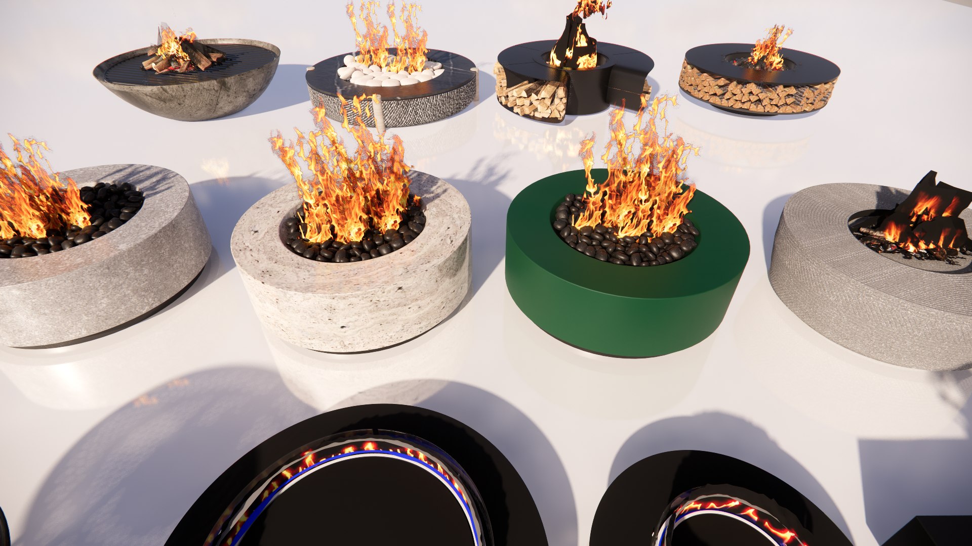 3D Model Outdoor Fire Pits -B1 - TurboSquid 2466327