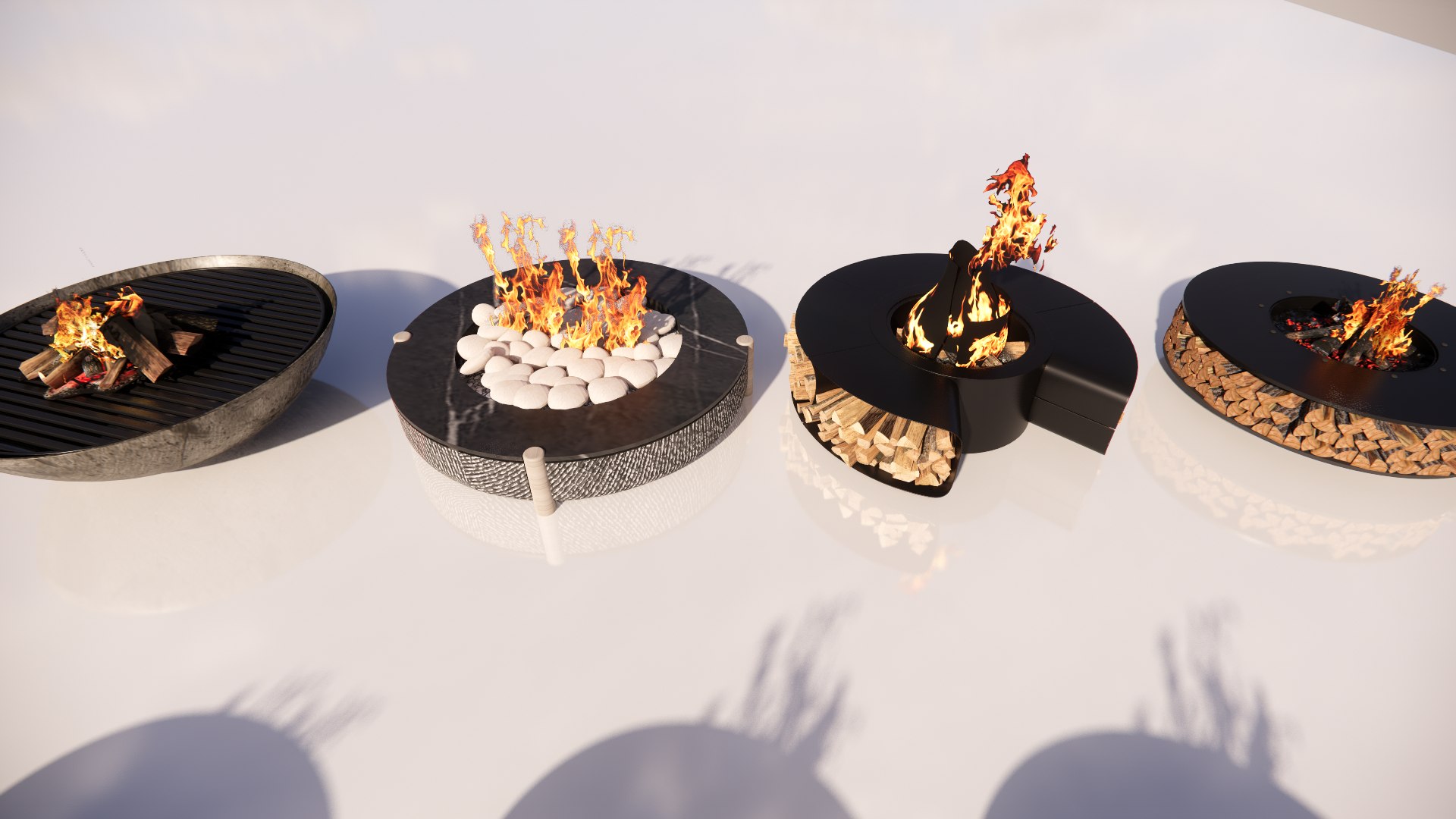 3D Model Outdoor Fire Pits -B1 - TurboSquid 2466327
