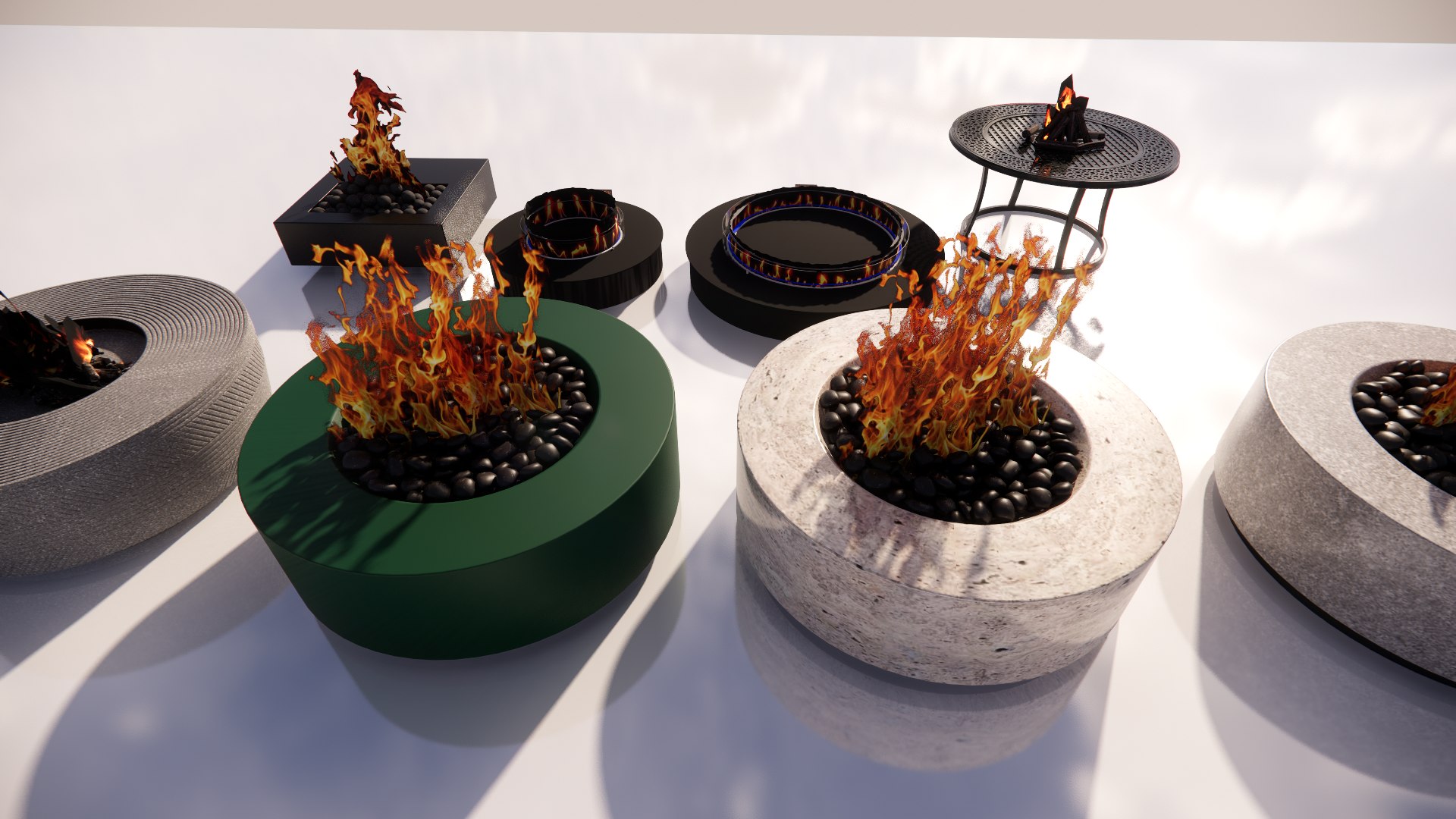 3D Model Outdoor Fire Pits -B1 - TurboSquid 2466327