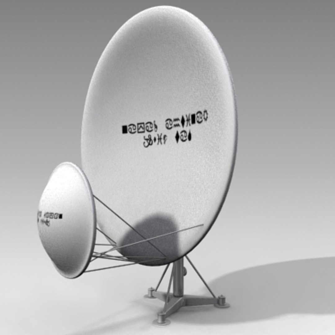 3d Model Satellite Disk Antenna