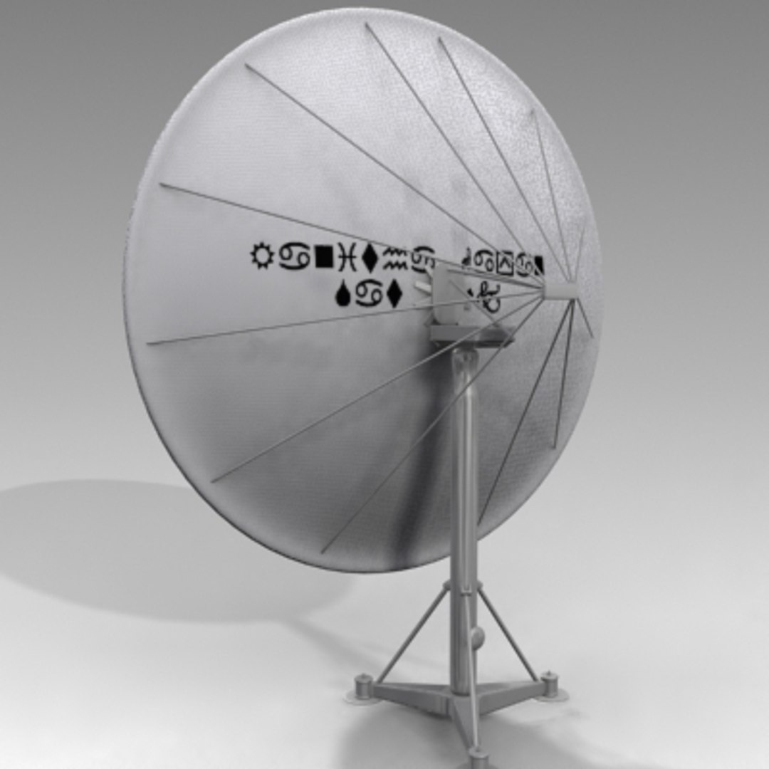 3d Model Satellite Disk Antenna