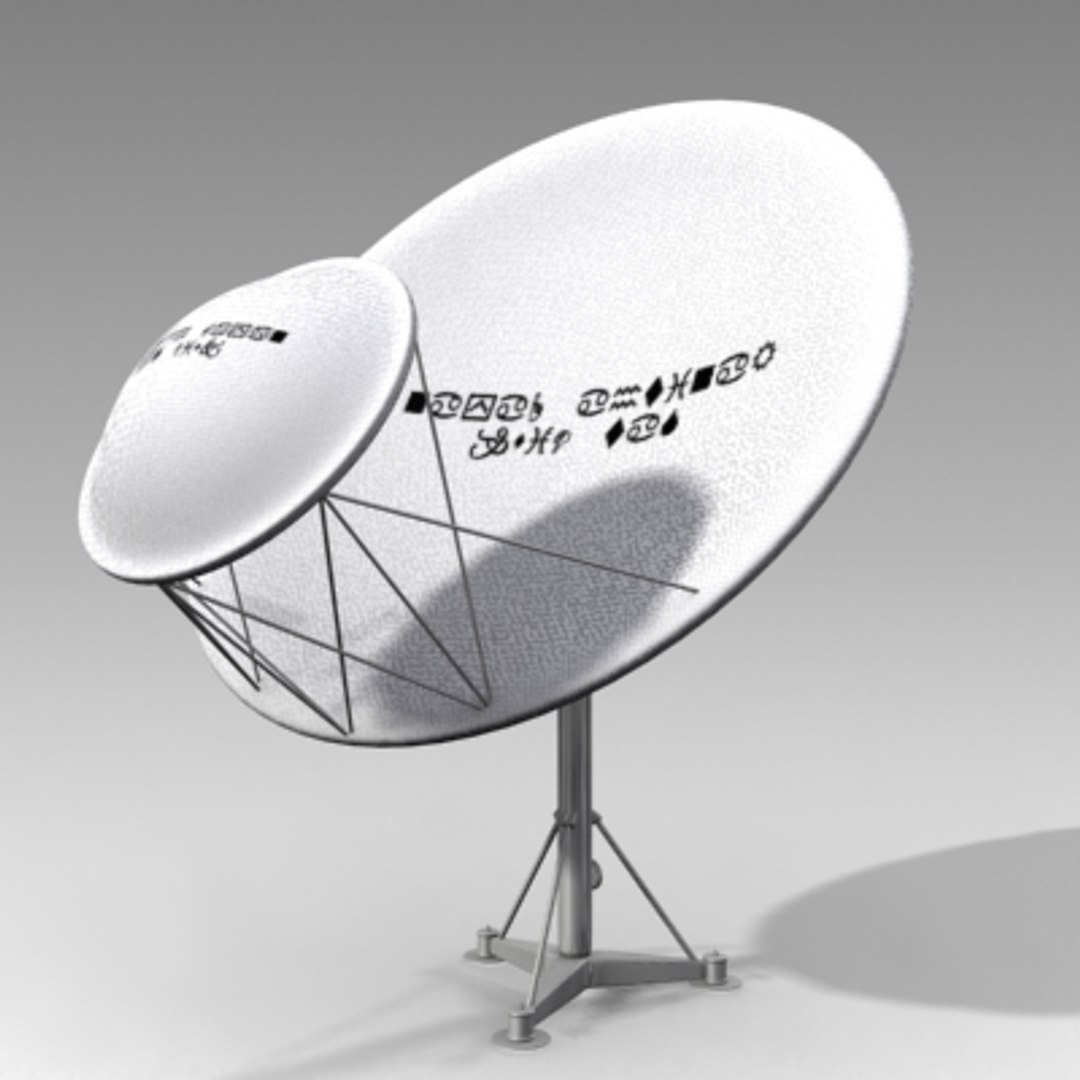 3d Model Satellite Disk Antenna