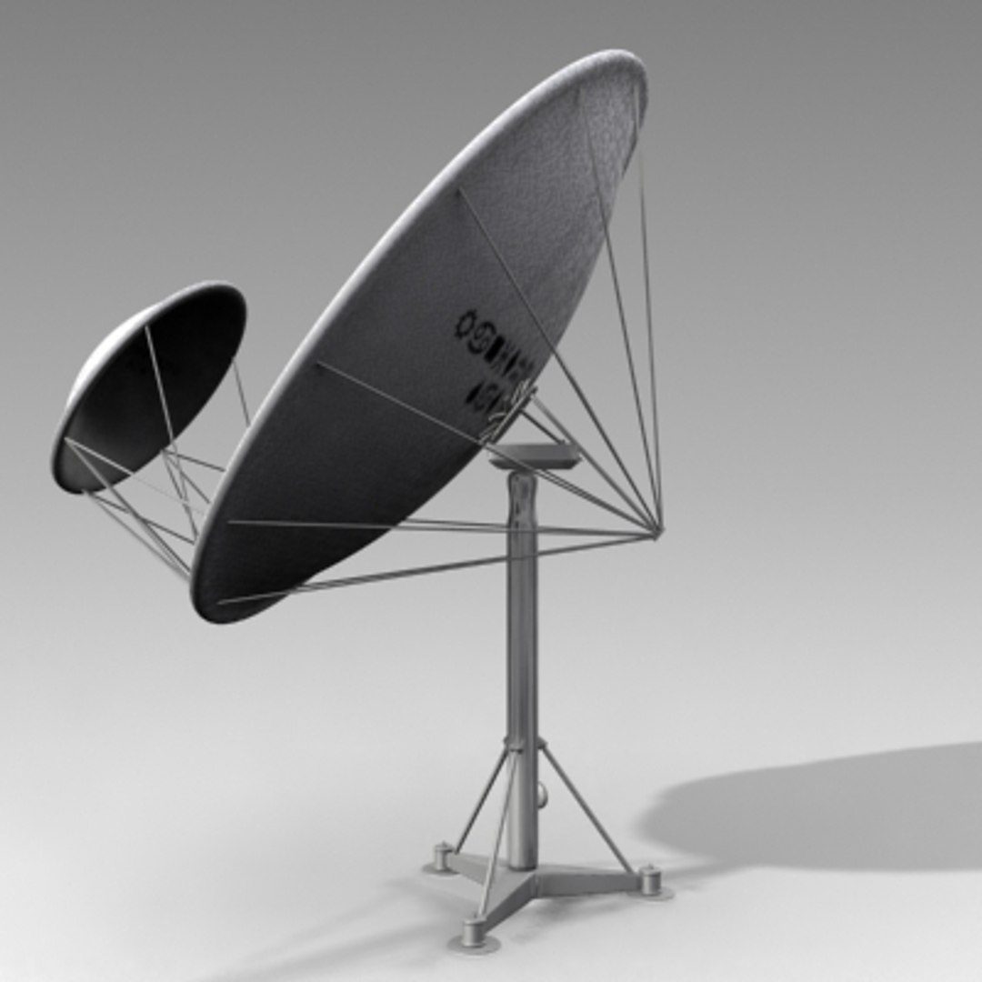 3d Model Satellite Disk Antenna