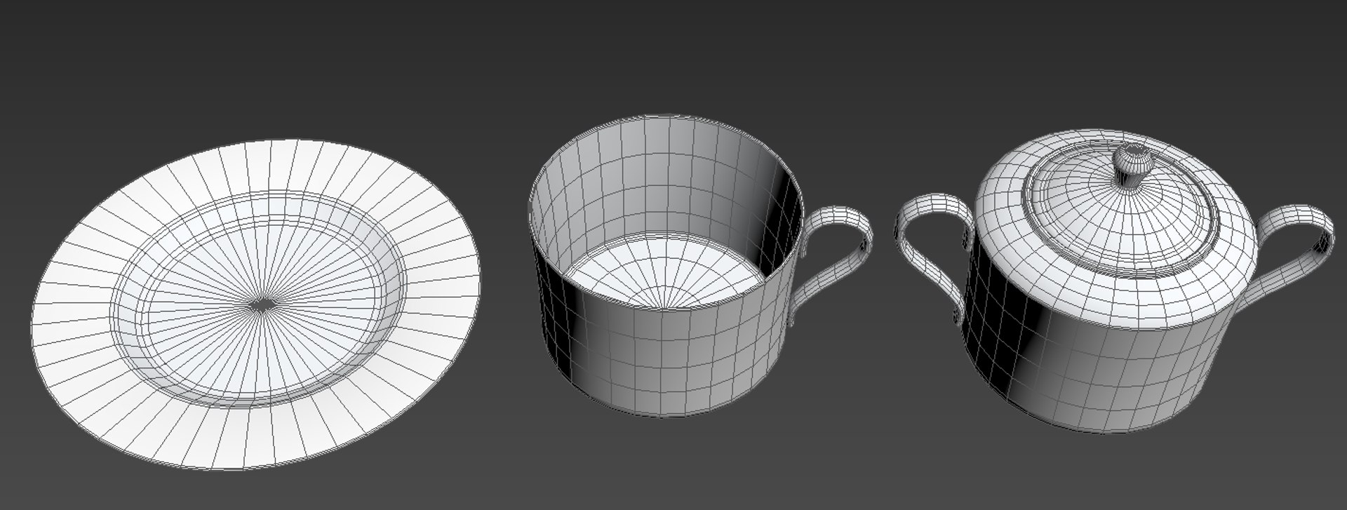 Tea Set 3D Model - TurboSquid 1434147
