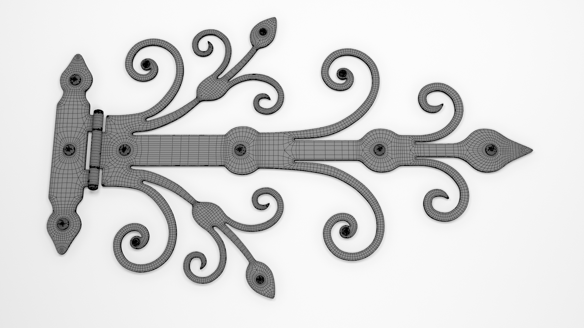 modelo 3d Bisagras de puerta retro 33 - TurboSquid 1801446