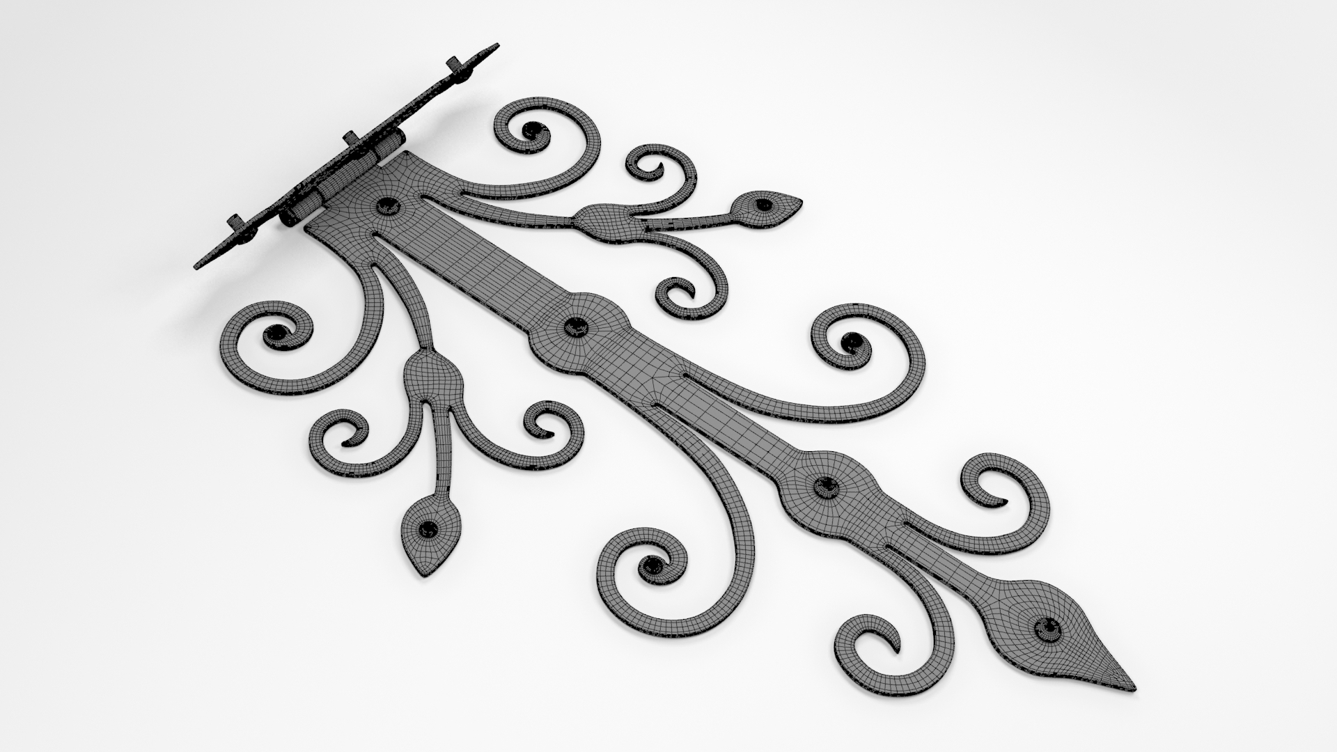 modelo 3d Bisagras de puerta retro 33 - TurboSquid 1801446