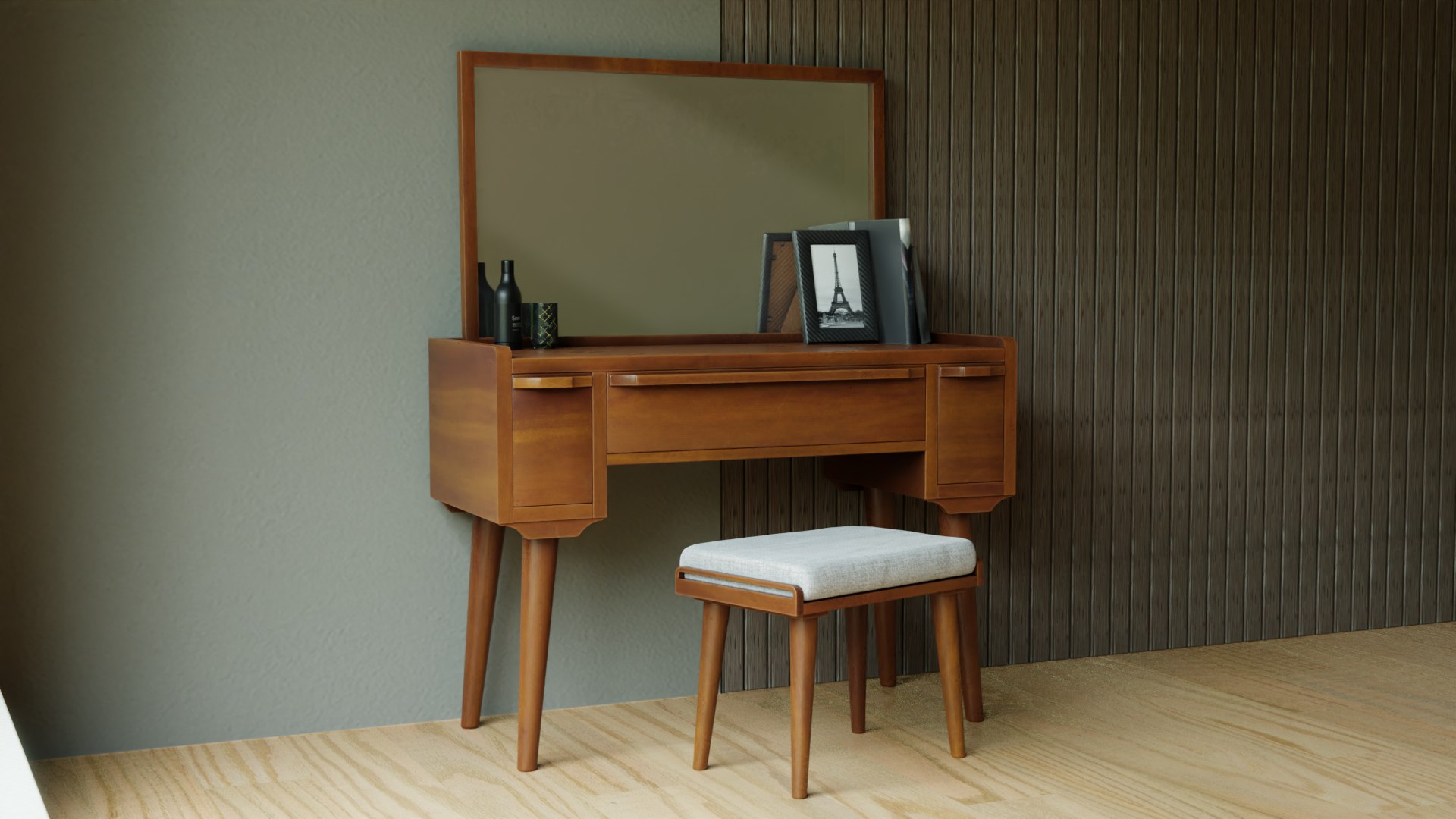 3D Vintage dressing table set - TurboSquid 1965609