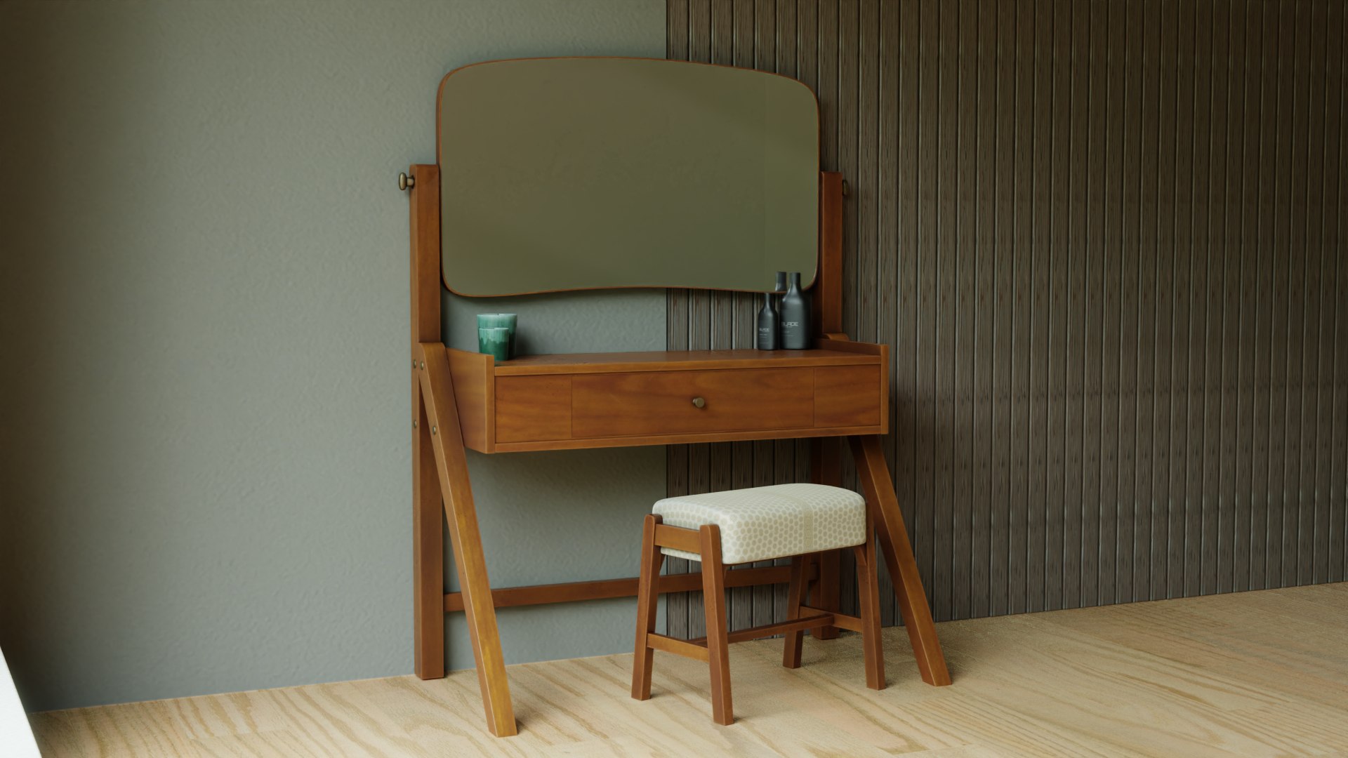 3D Vintage dressing table set - TurboSquid 1965609