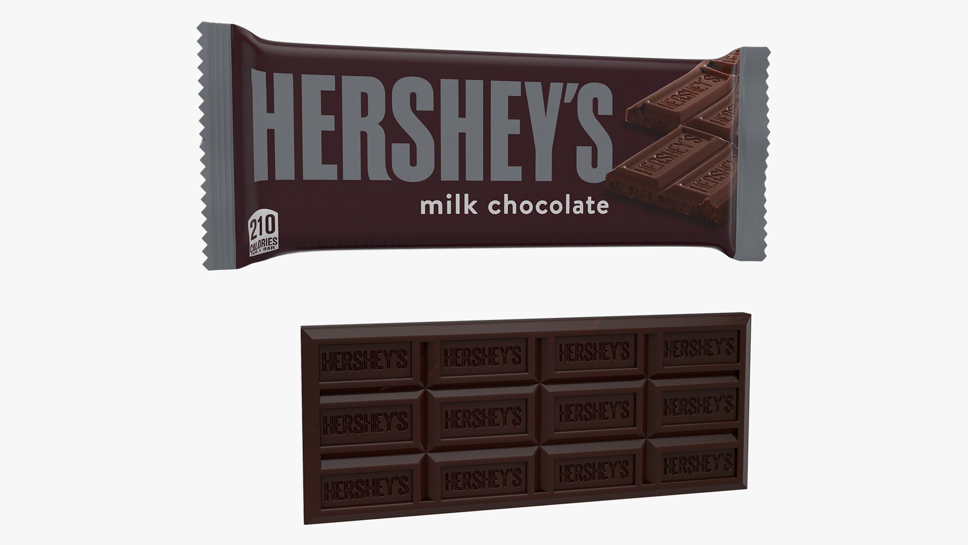 HERSHEYS Chocolate Bar With Packaging 3D - TurboSquid 2412870